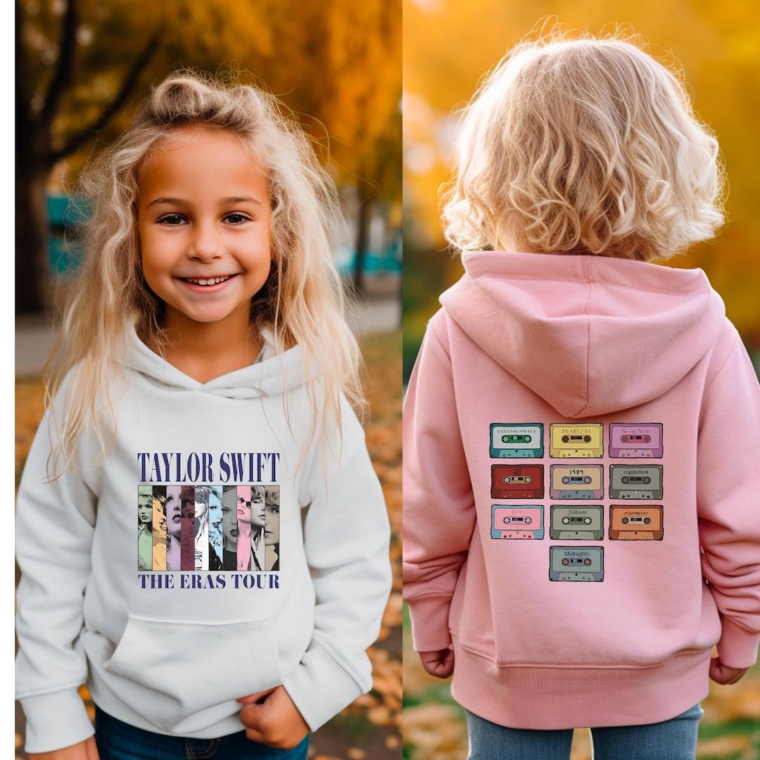 Kids 2 Sided Swiftie Cassette Albums Hoodie, Swiftie Merch, Taylor ...