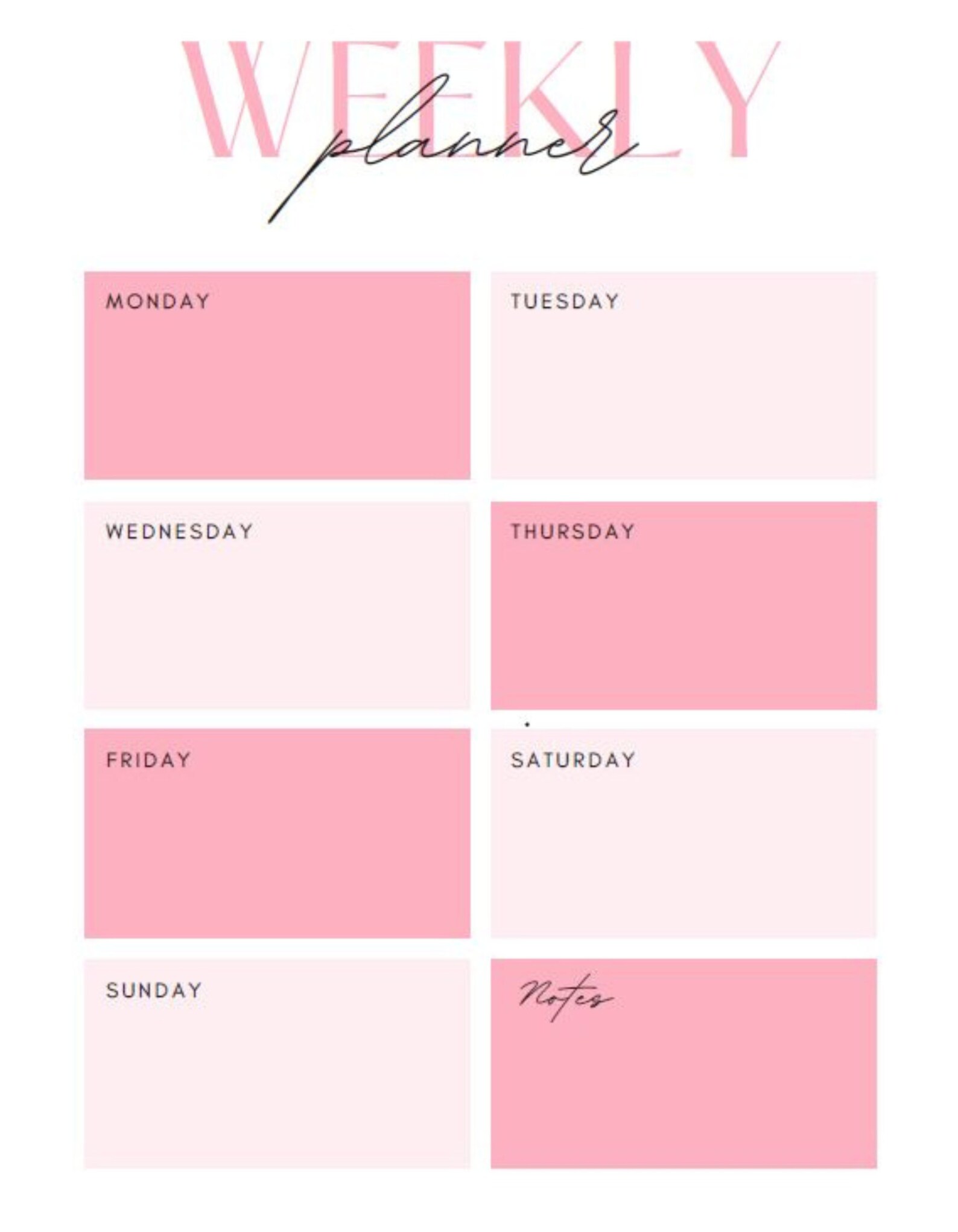 2024 Printable Weekly Planner 52 Weekly Calendar Organiser in Pdf, Png ...