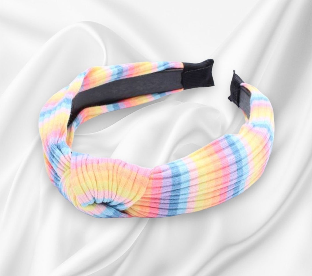 Pastel Tone Rainbow Coloured Knot Alice Hair Band Headband - Etsy