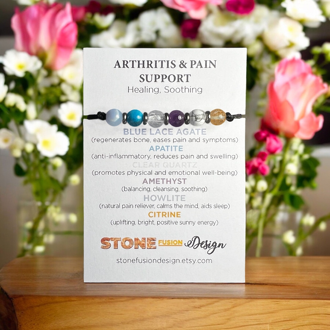 Arthritis Crystal Bracelet, Healing Stones, Pain Support, Soothes Aches ...