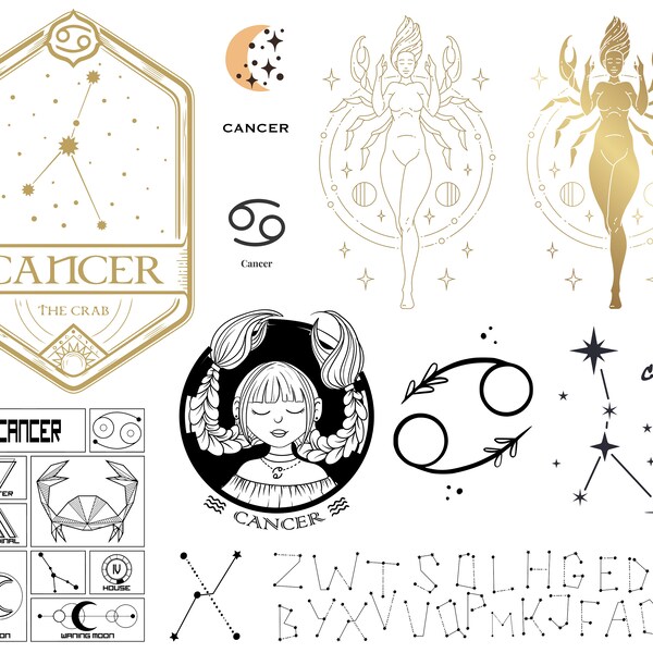 Cancer Zodiac Symbol - Etsy