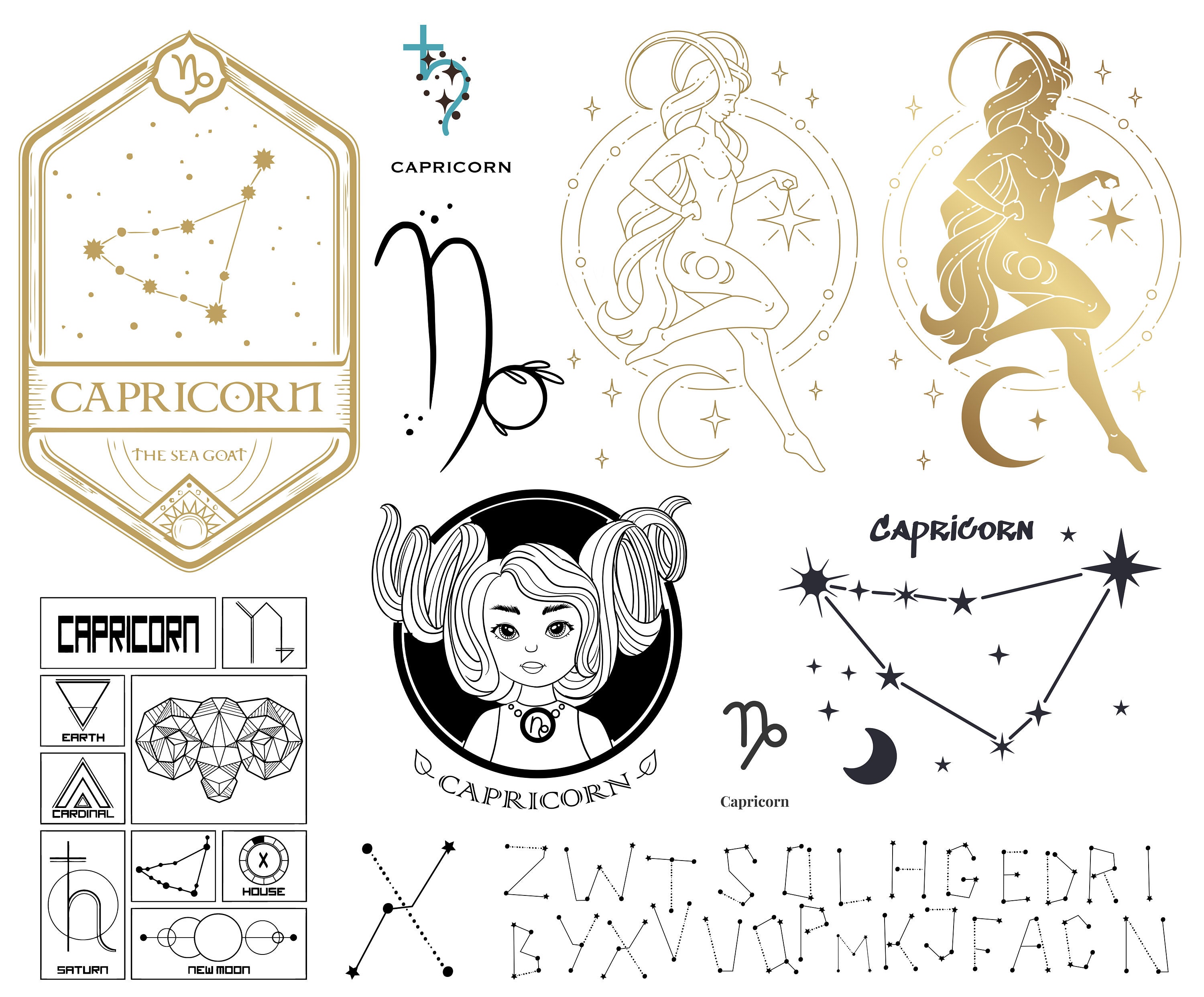 Capricorn Symbol Drawing