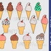 Ice Cream Cones Clip Art - Extended Commercial Use License - PNG Images ...