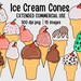 Ice Cream Cones Clip Art - Extended Commercial Use License - PNG Images ...