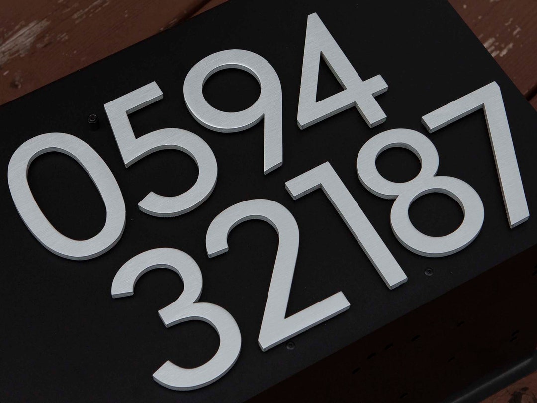 4" Aluminum Address Numbers for Steel Mailbox, #HB07 - Etsy