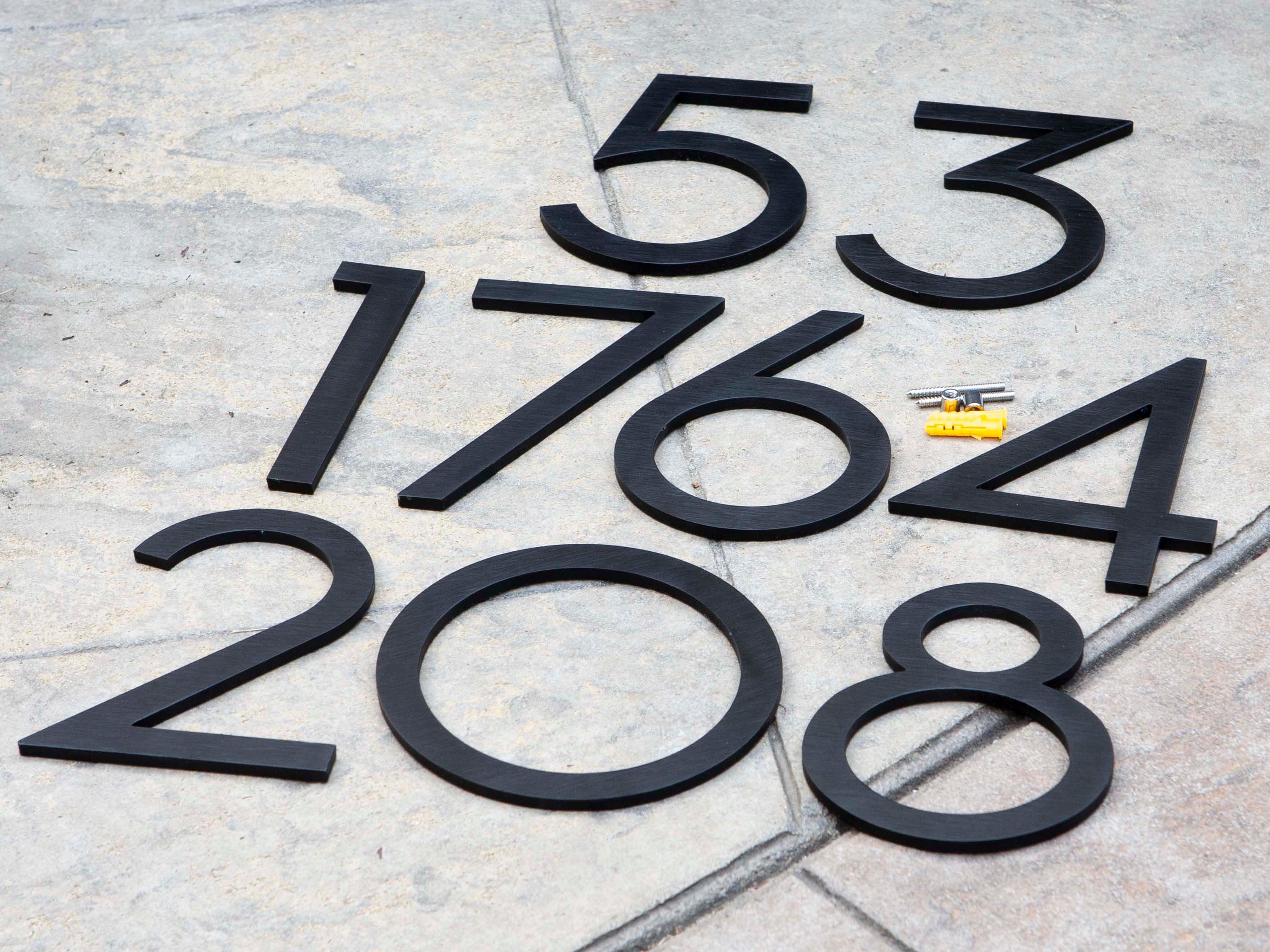 6" Black Aluminum House Address Numbers, #HB08 - Etsy