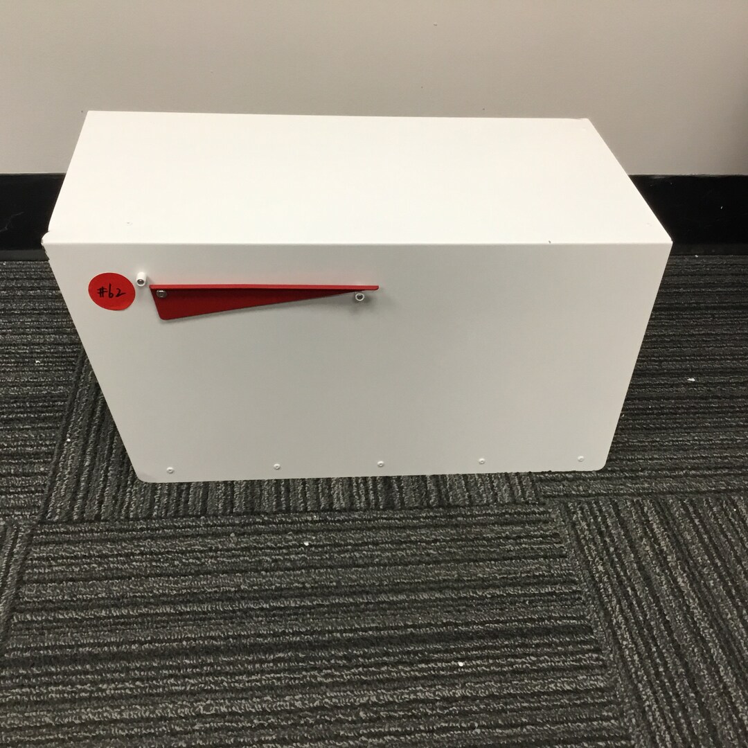 Final Sale Clearance 62 Large White Mailbox, Post-mounted Contemporary ...