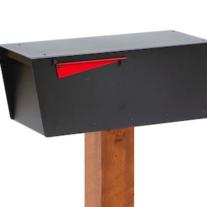 Black Mailbox, Post-mounted Modern Design #HC100 - Etsy