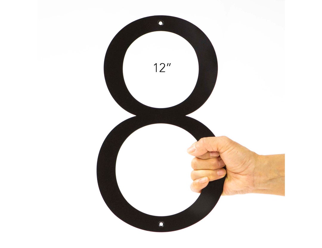 12" Black Steel House Numbers, #HB04 - Etsy