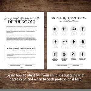 Parents Guide to Depression Mental Health Resource Depression Worksheet ...