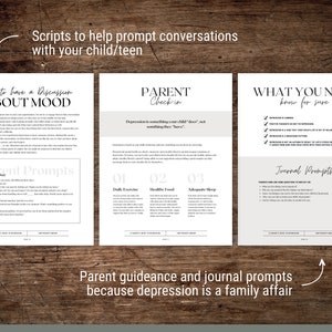 Parents Guide to Depression Mental Health Resource Depression Worksheet ...