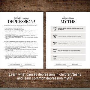 Parents Guide to Depression Mental Health Resource Depression Worksheet ...