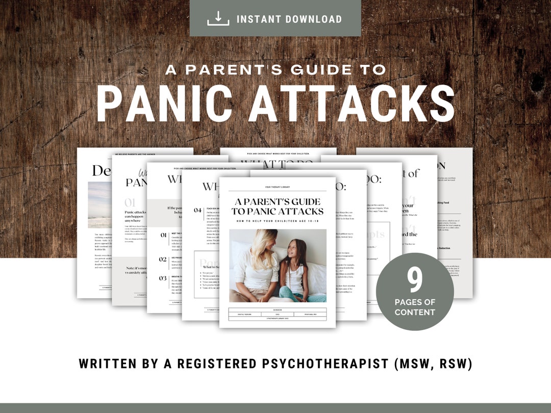 Parents Guide to Panic Attacks Guide Anxiety Relief Worksheet - Etsy