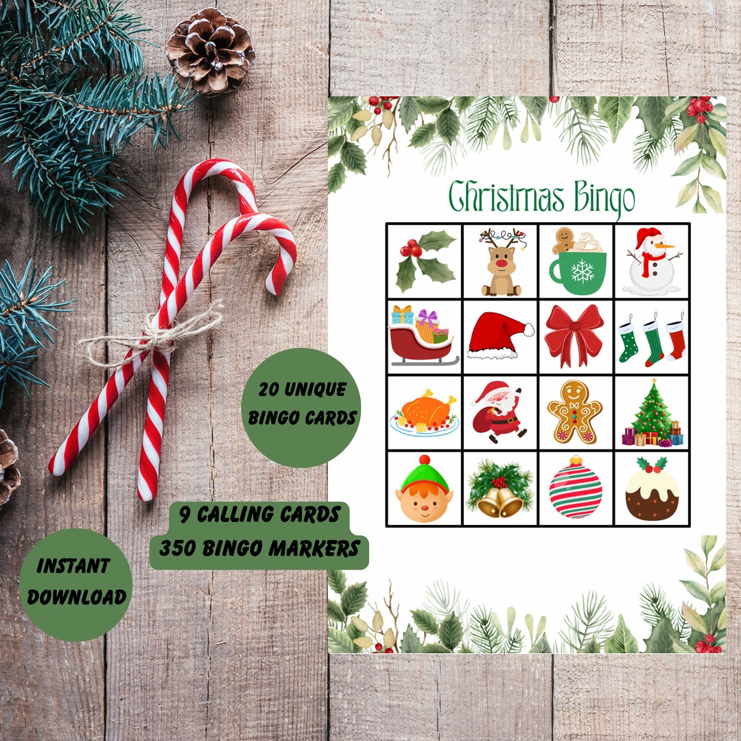 Christmas Bingo Printable Christmas Games Family Fun Games Christmas ...