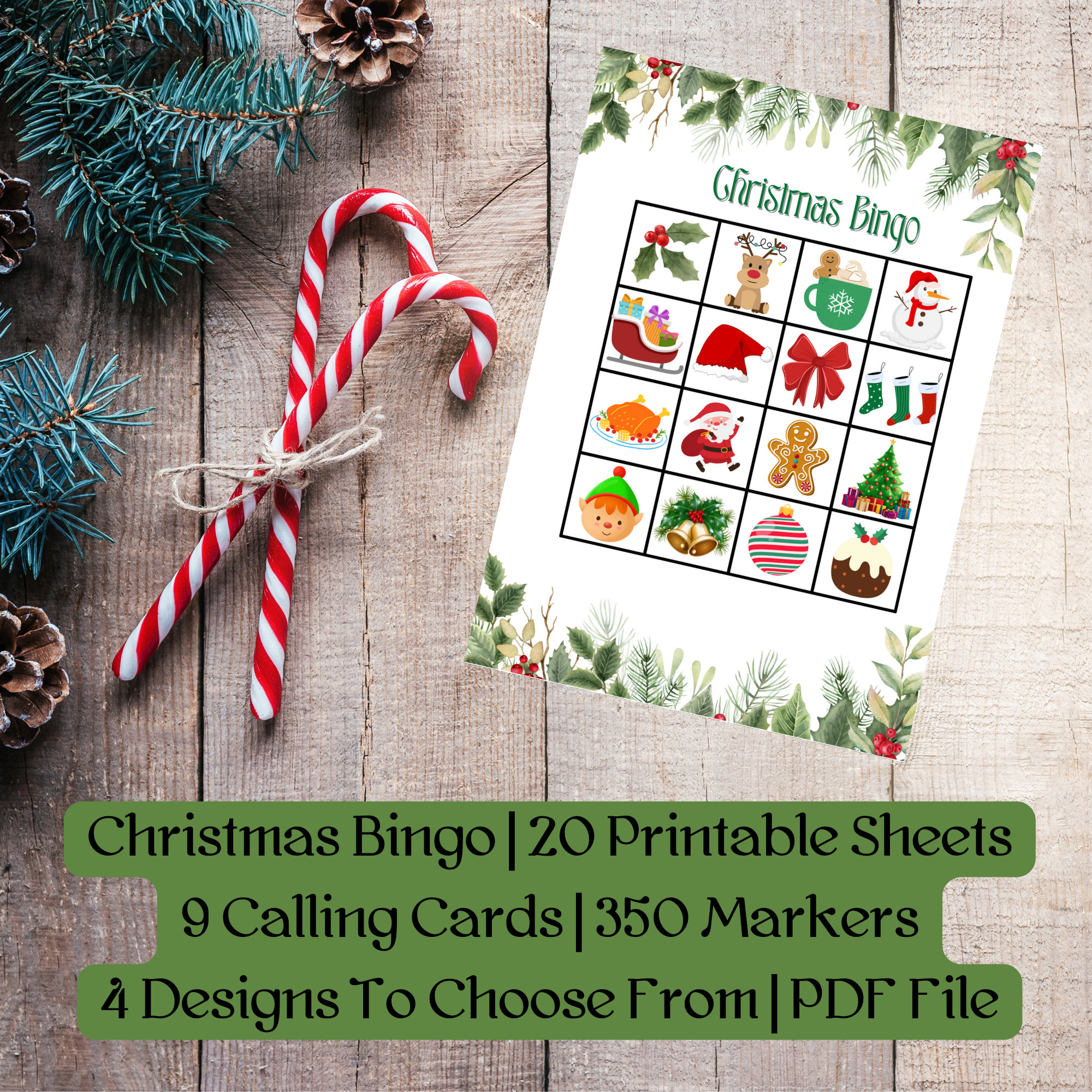 Christmas Bingo Printable Christmas Games Family Fun Games Christmas ...