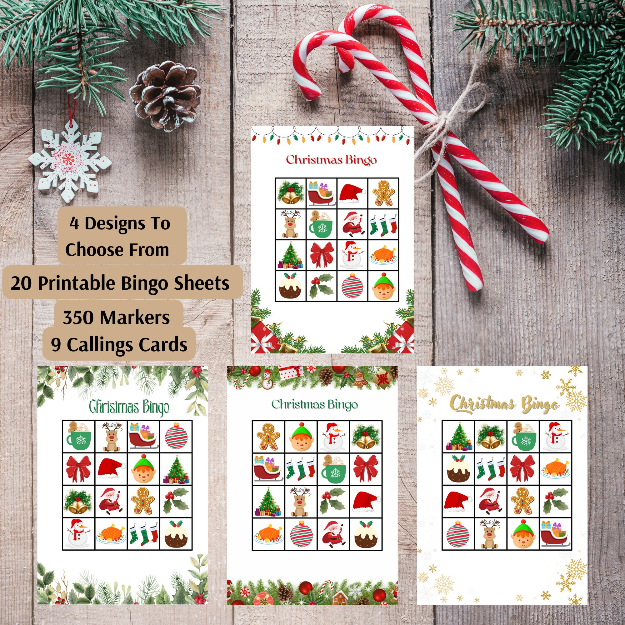 Christmas Bingo Printable Christmas Games Family Fun Games Christmas ...
