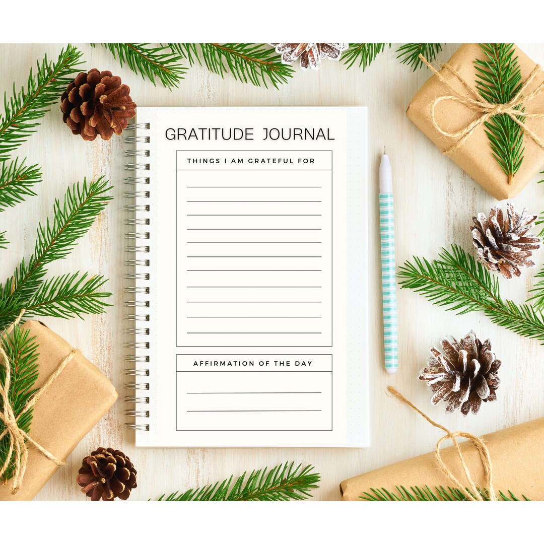 Gratitude Journal Printable Daily Affirmations Digital - Etsy