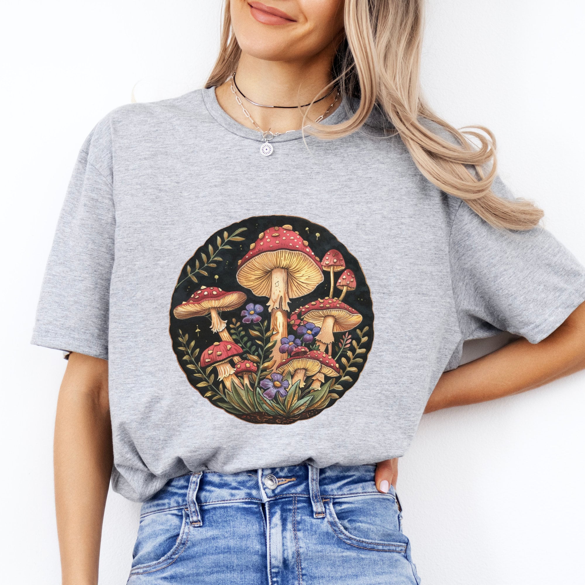 Mushroom T-shirt Botanical T-shirt, Magic Mushroom, Mushroom Gifts ...