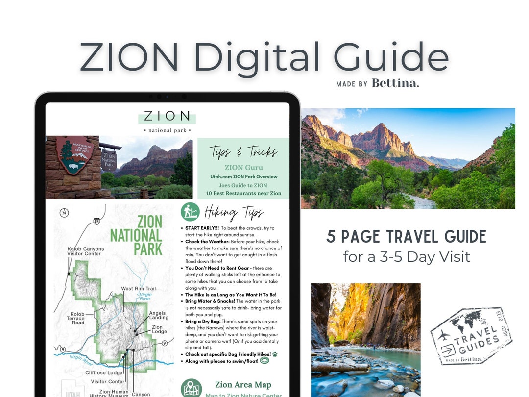 Zion Travel Itinerary, 2-3 Day Travel Guide for Desktop, Ipad, Tablet ...