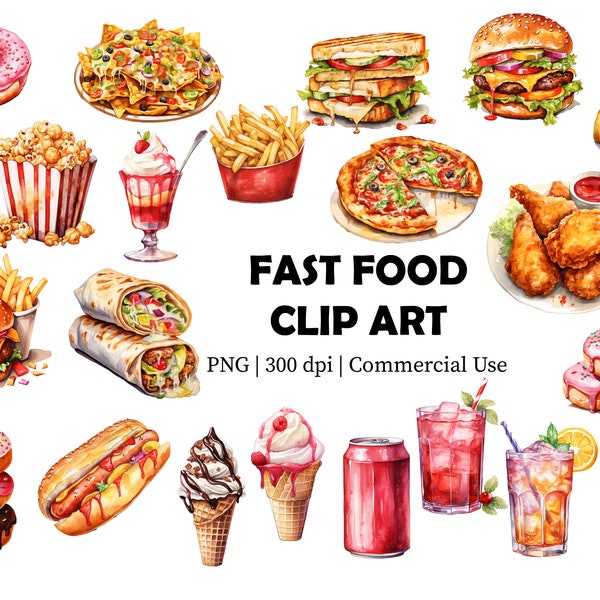 Fast Food Clip Art - Etsy