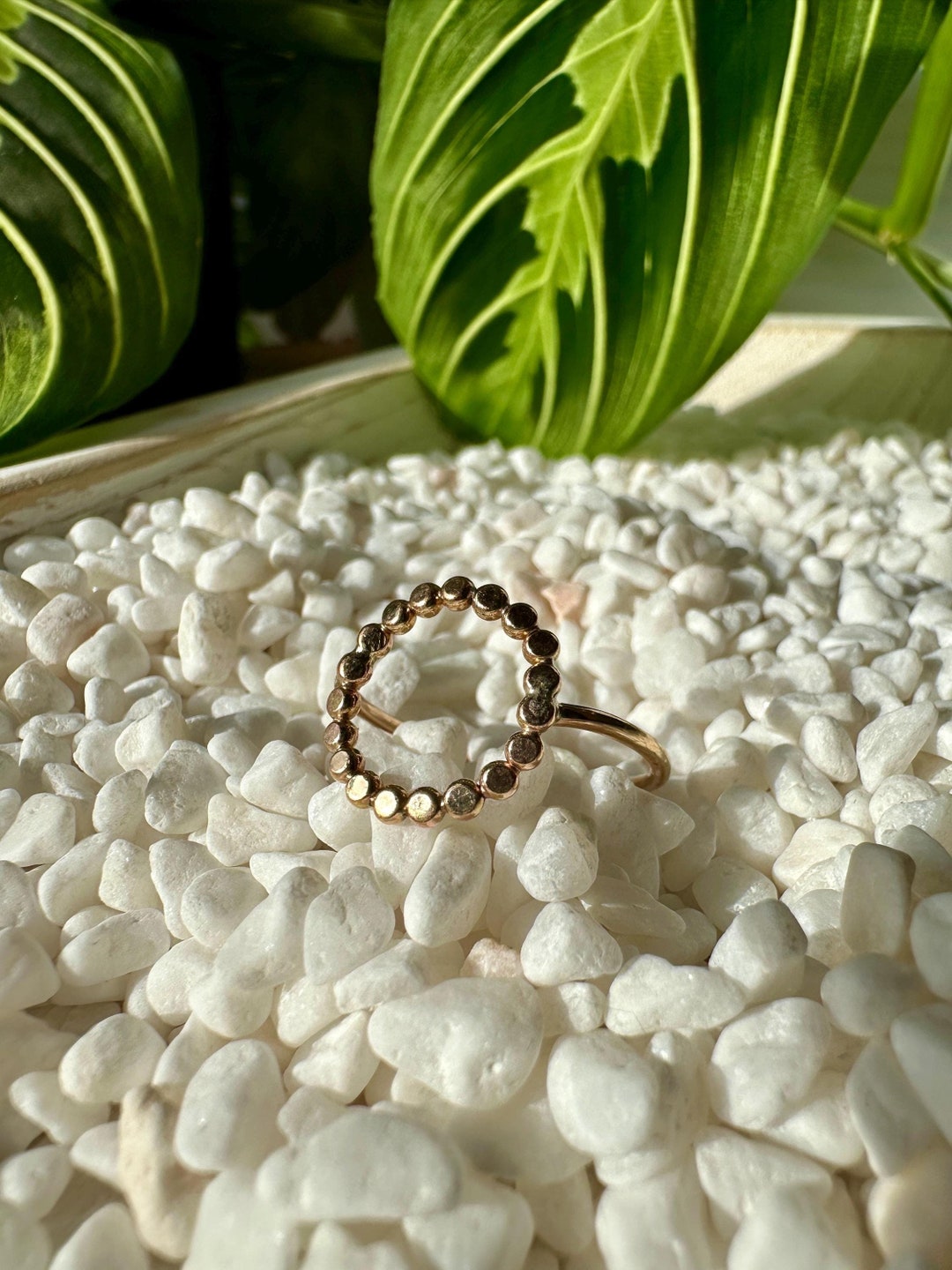 Dottie Circle Ring - Handmade - Dotted Ring - Dot Ring - Minimalist Ring - Gold Ring - Gift for ...