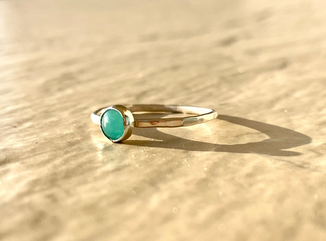 Surfside Ring Teal Ring Handmade Silver Ring Amazonite Beach Summer ...