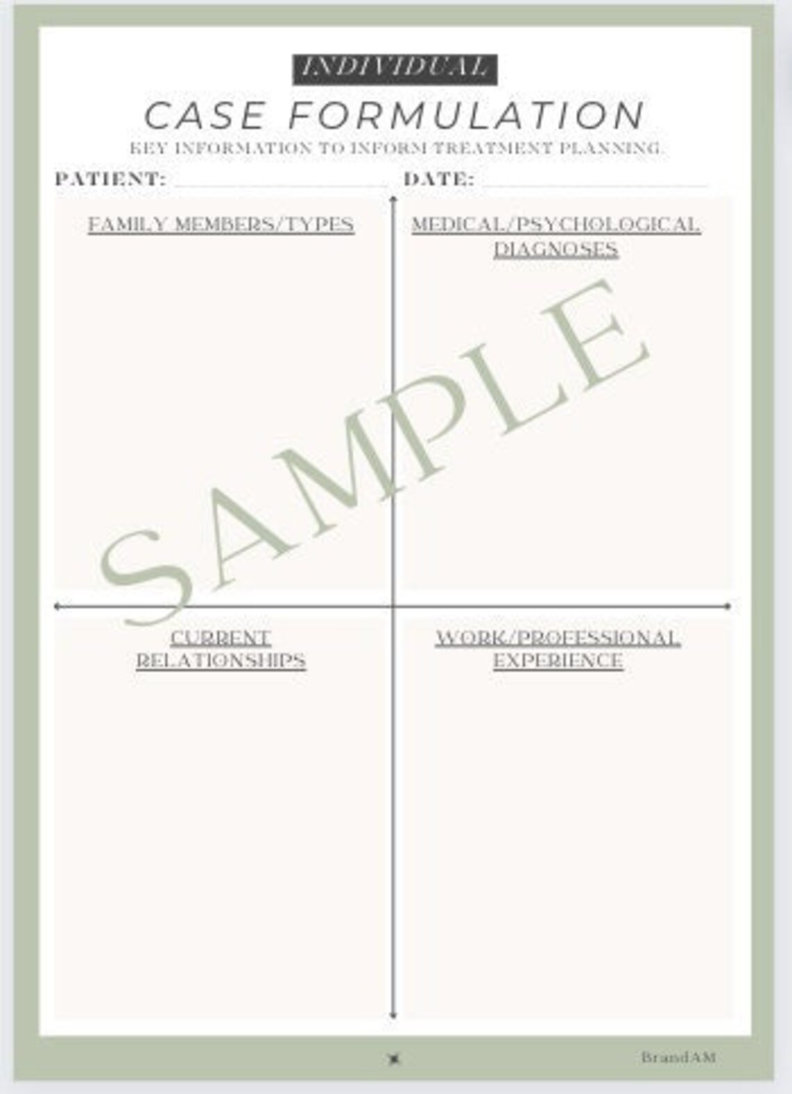 Therapy Case Formulation and Treatment Planning Tool - Etsy
