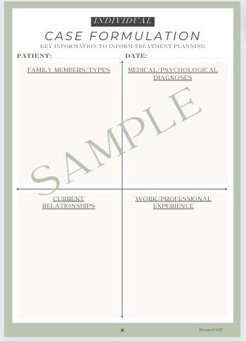 Therapy Case Formulation and Treatment Planning Tool - Etsy