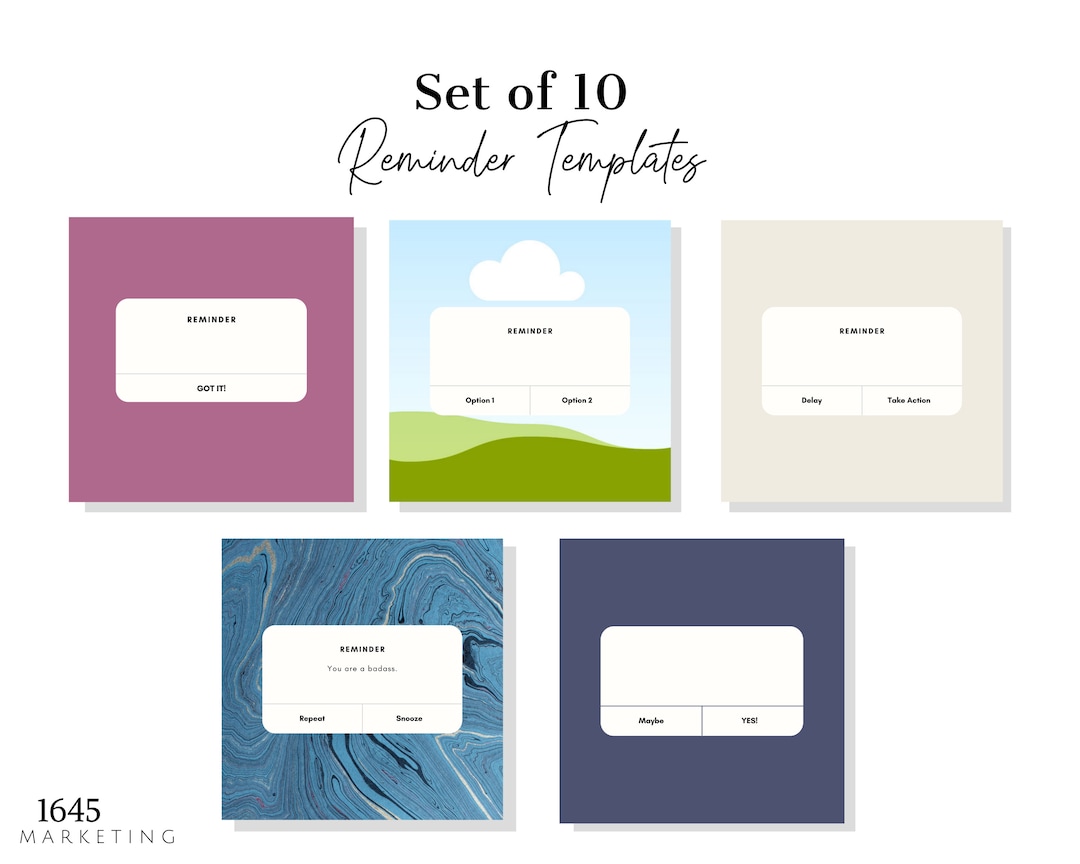 Reminder Posts for Social Media, Instagram Templates - Etsy