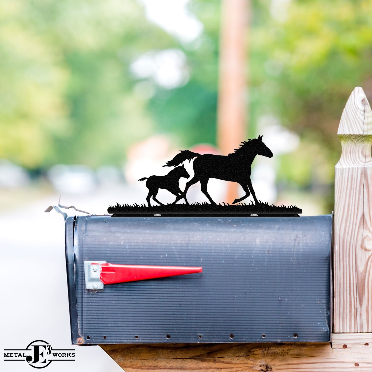 Mare & Foal Horse Mailbox Topper - Etsy