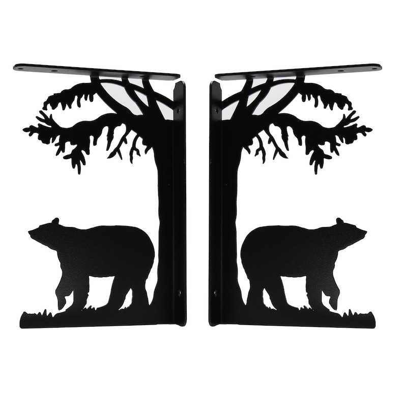 Black Bear Shelf Brackets set of 2 - Etsy