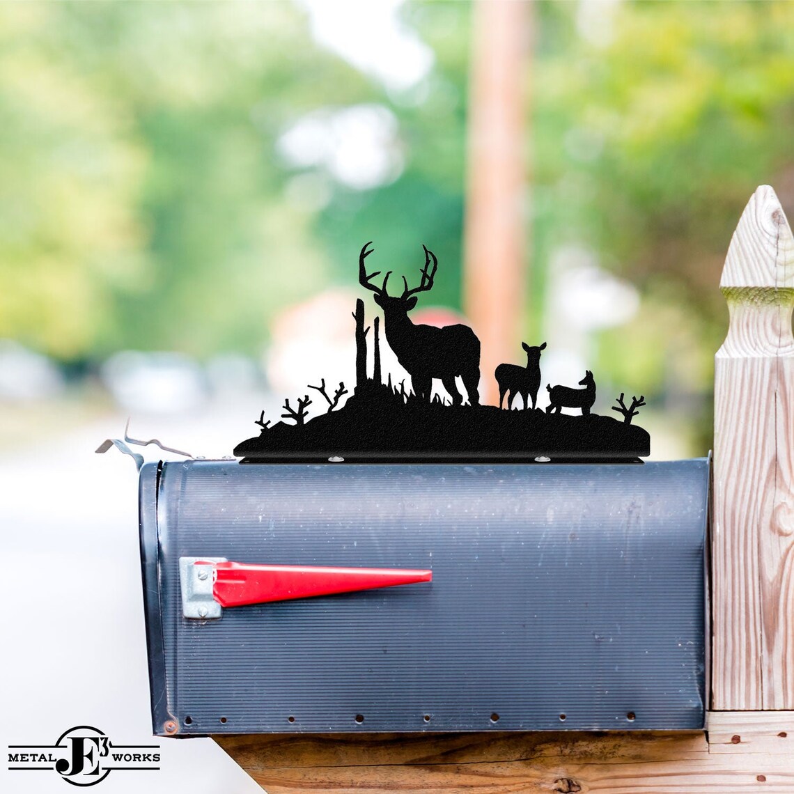 Buck & Deer Mailbox Topper - Etsy