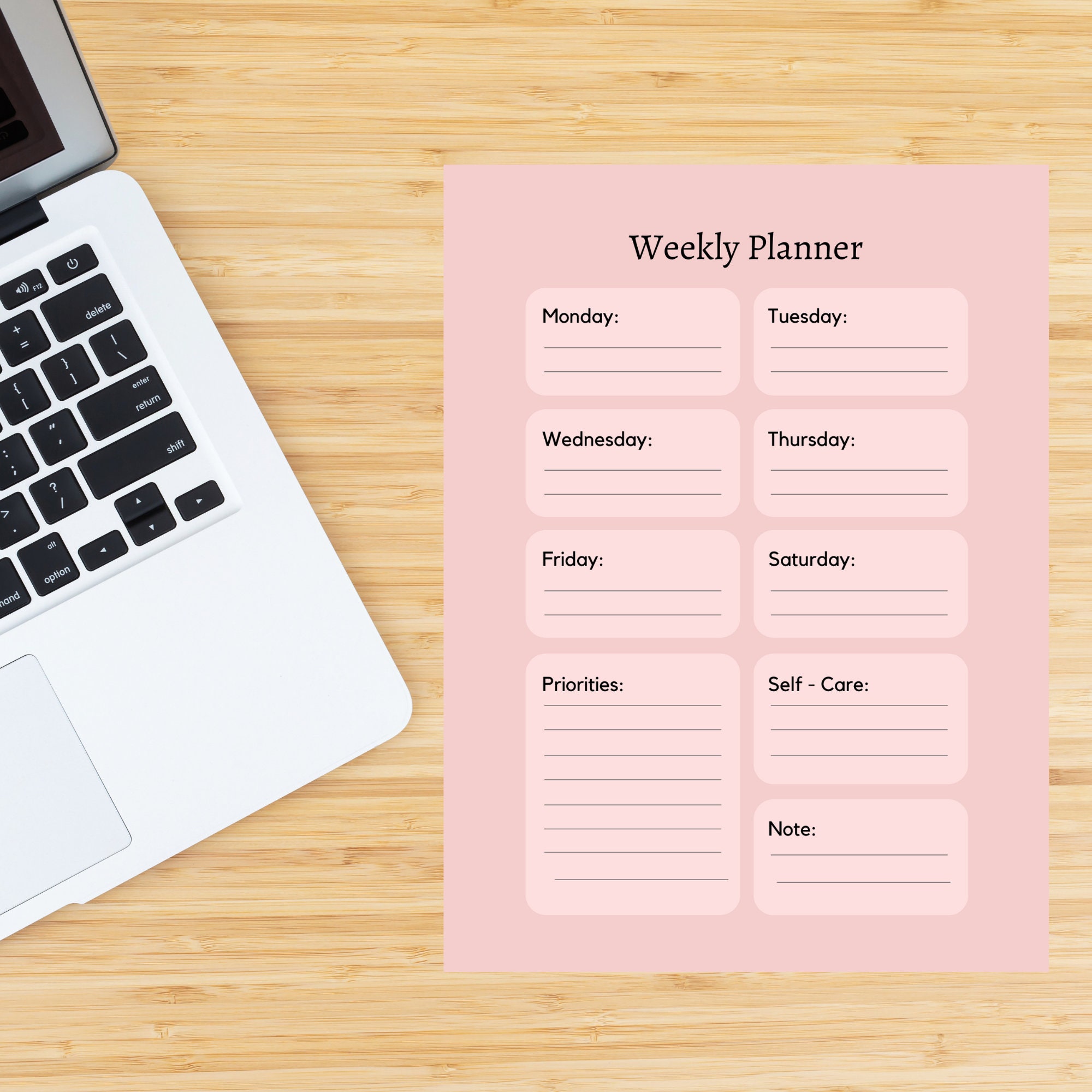 Digital Weekly Planner, Easy Weekly Planner, Digital Download, to Do ...