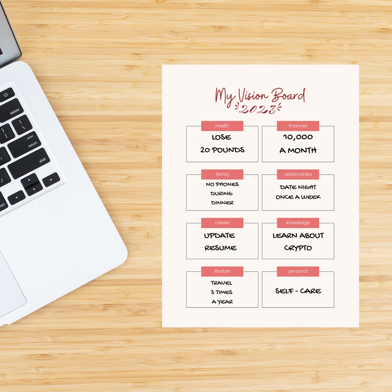 My Vision Board 2023, Vision Board Template, Vision Board Digital, New ...