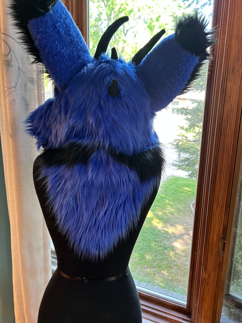 Furries Mask Blue Fox Mascott Party Mask - Etsy
