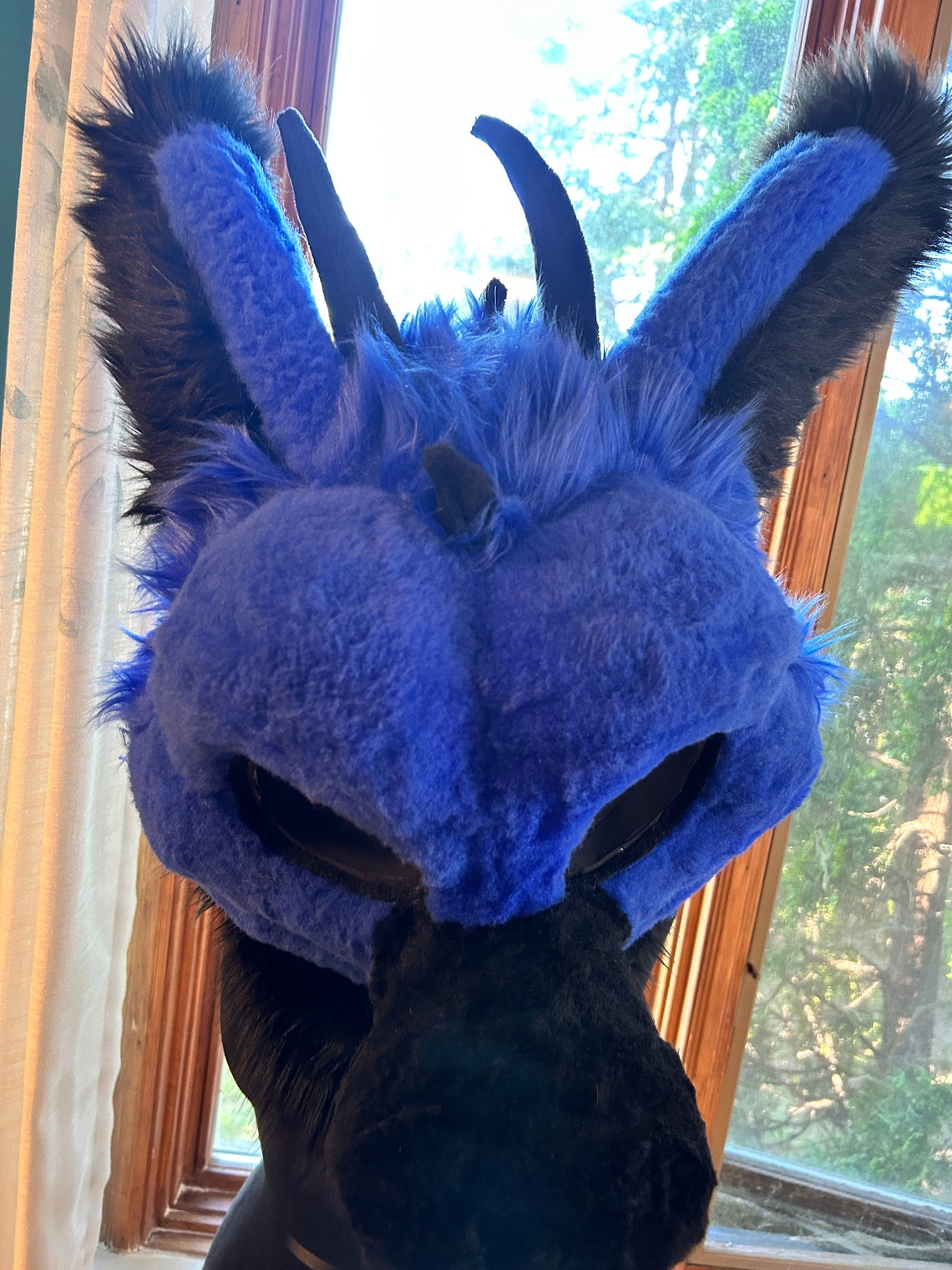 Furries Mask Blue Fox Mascott Party Mask - Etsy