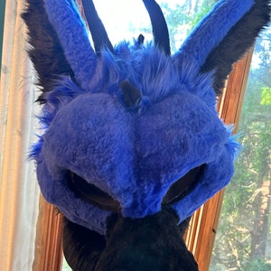Furries Mask Blue Fox Mascott Party Mask - Etsy