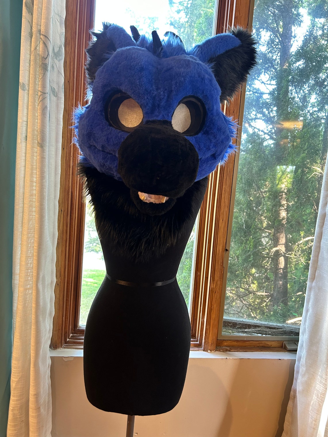 Furries Mask Blue Fox Mascott Party Mask - Etsy