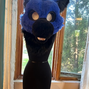 Furries Mask Blue Fox Mascott Party Mask - Etsy