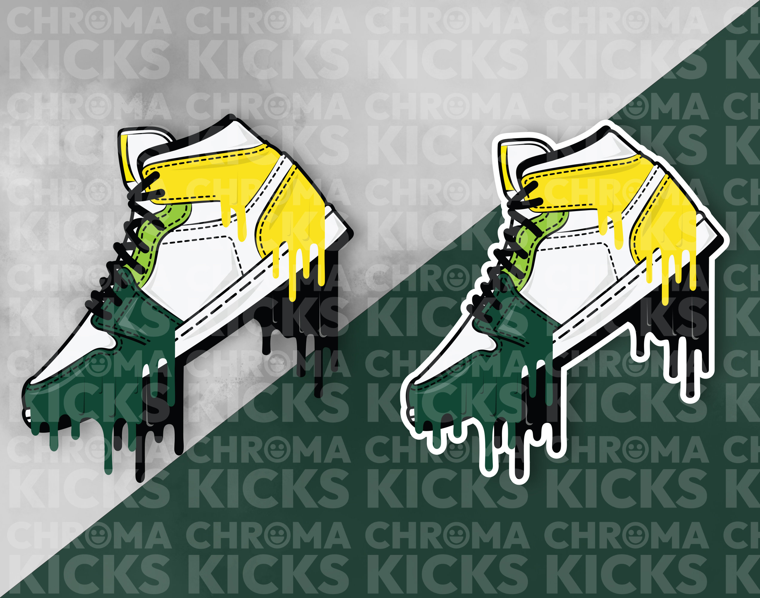 Green/yellow - Color Drip Sneaker PNG Digital Download - Etsy