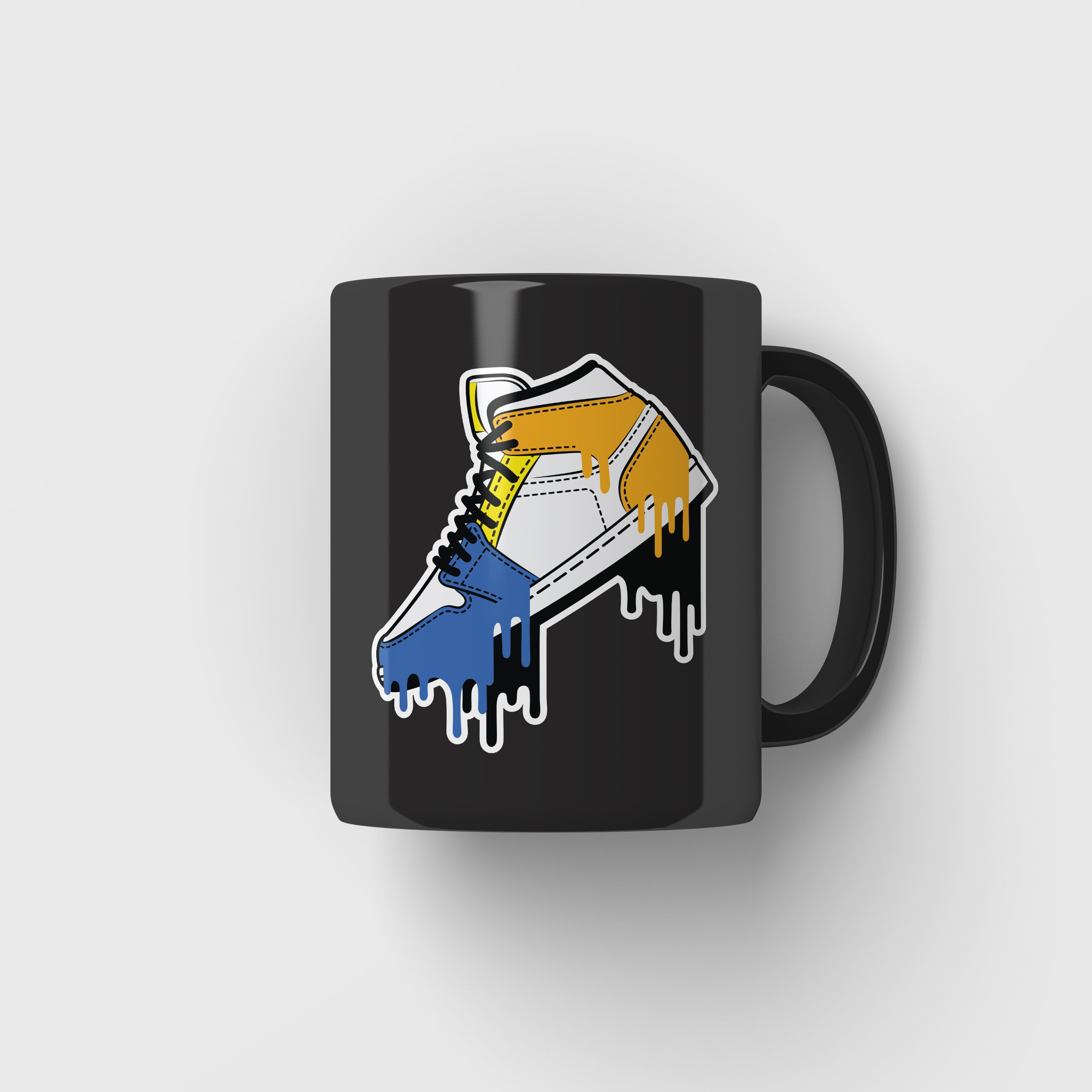 Blue/yellow Colored Drip Sneaker PNG Digital Download - Etsy