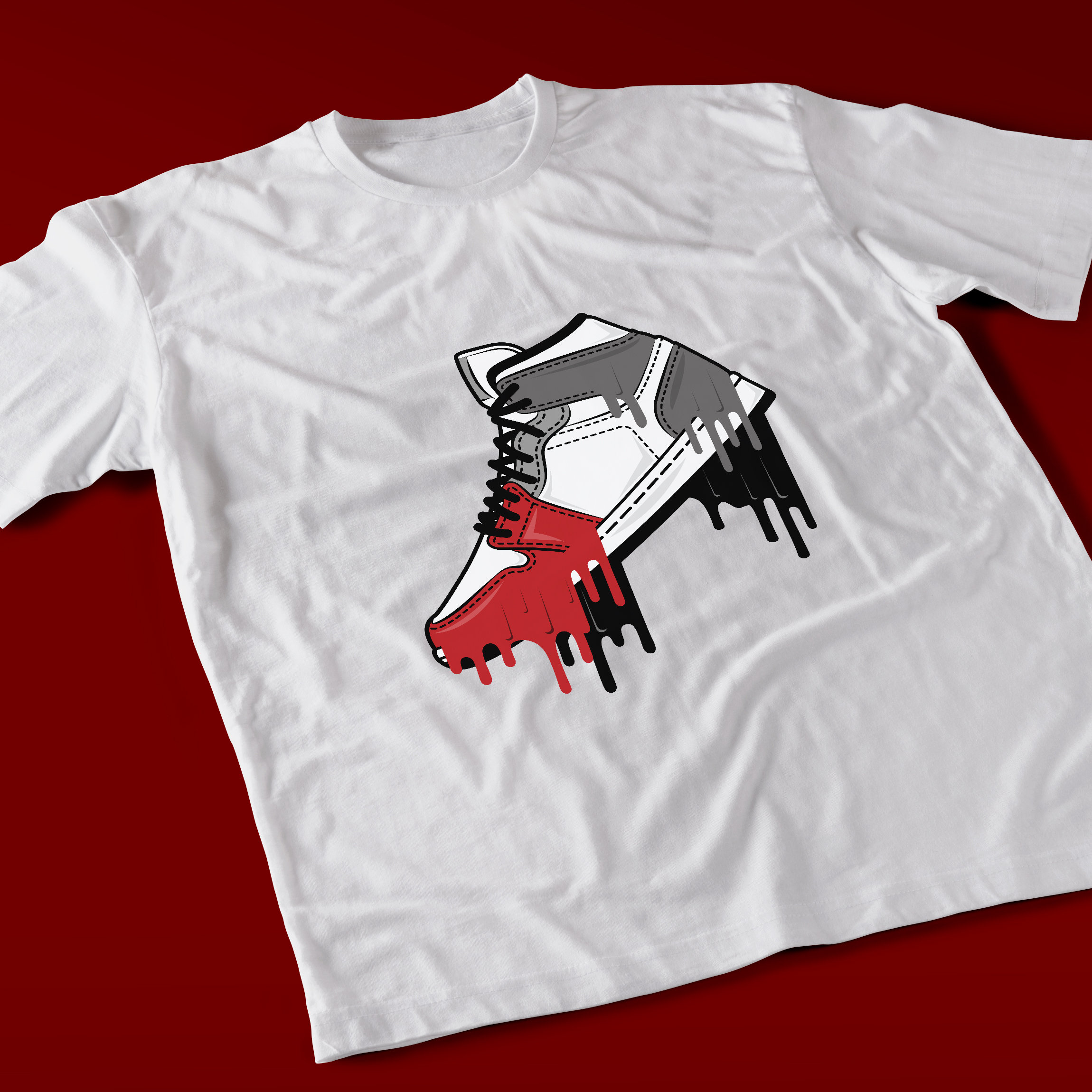 Red/grey - Color Drip Sneaker PNG Digital Download - Etsy