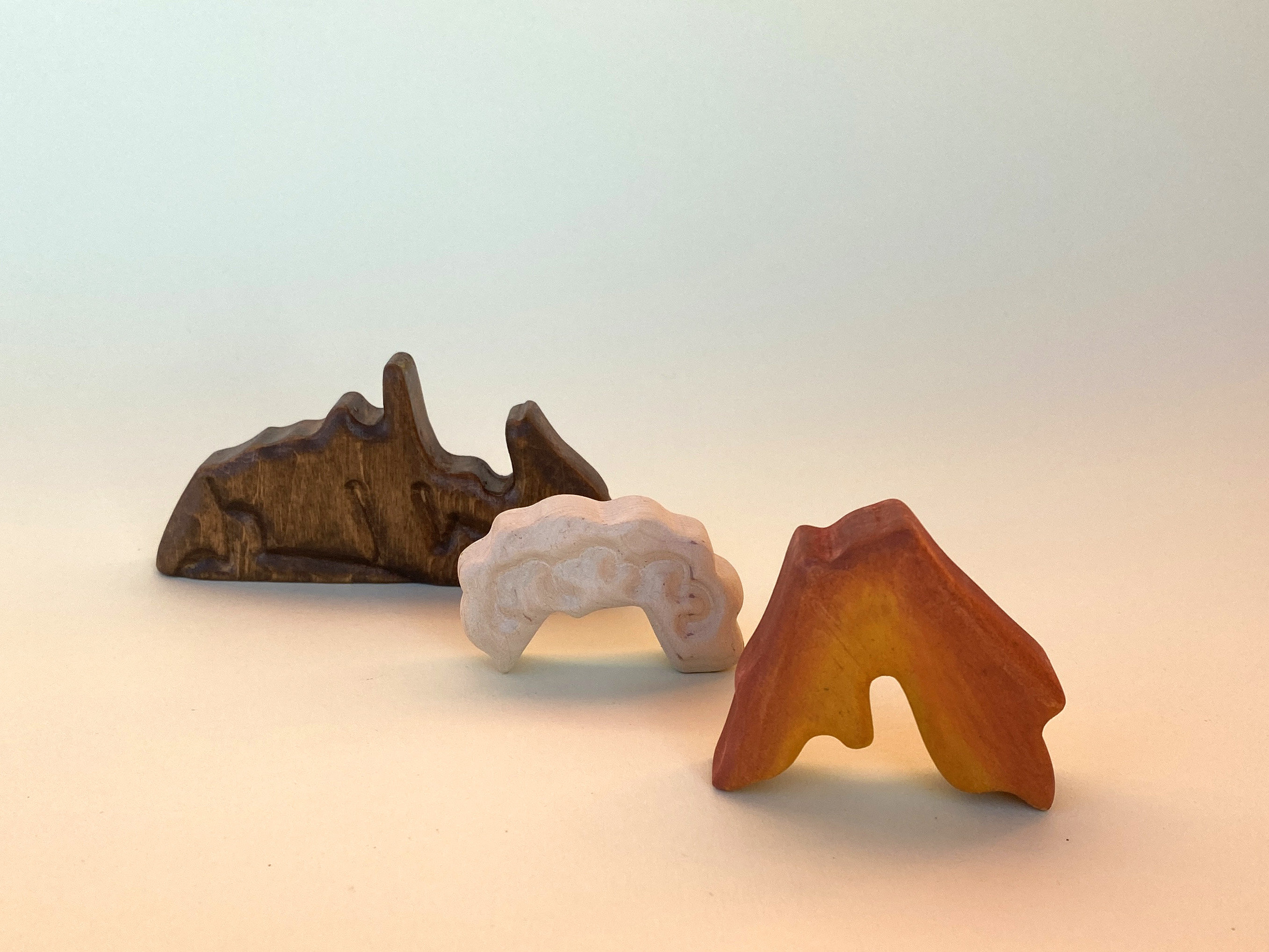 Volcano Wooden Toy, Volcano Puzzle, Waldorf Toy, Handmade Toy - Etsy