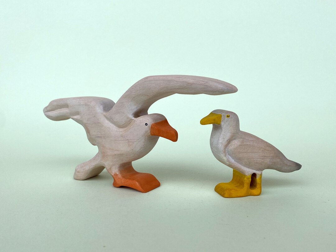 Seagull Albatross Toys, Seabirds Wooden Toy, Wooden Waldorf Toy, Wooden ...