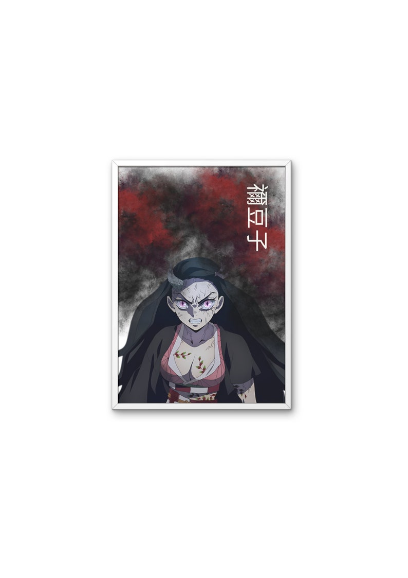 Hand-drawn Nezuko Poster Demon Slayer Art, Sizes A6-A1, Framed or ...