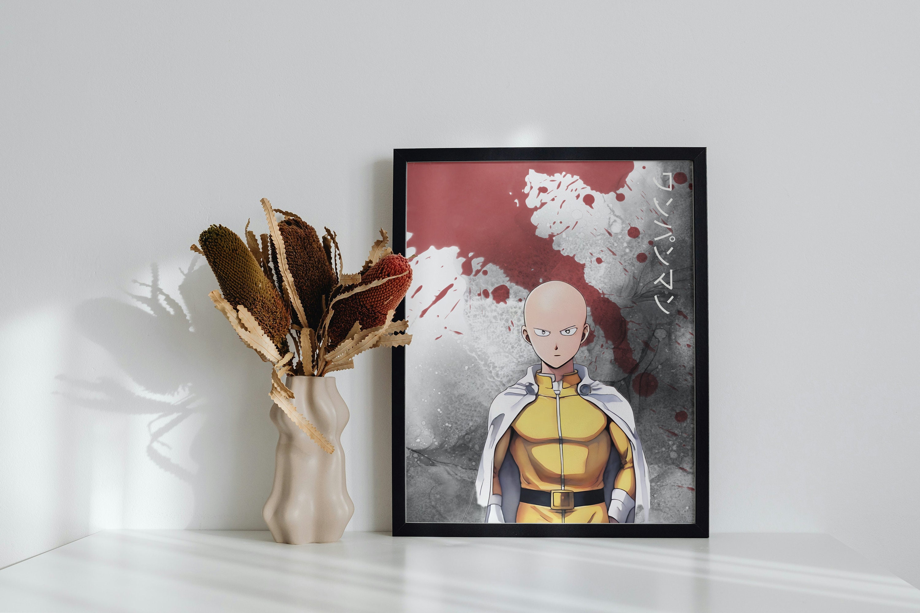 Hand-drawn One Punch Man Poster Saitama & Genos Art, Sizes A6-A1 ...