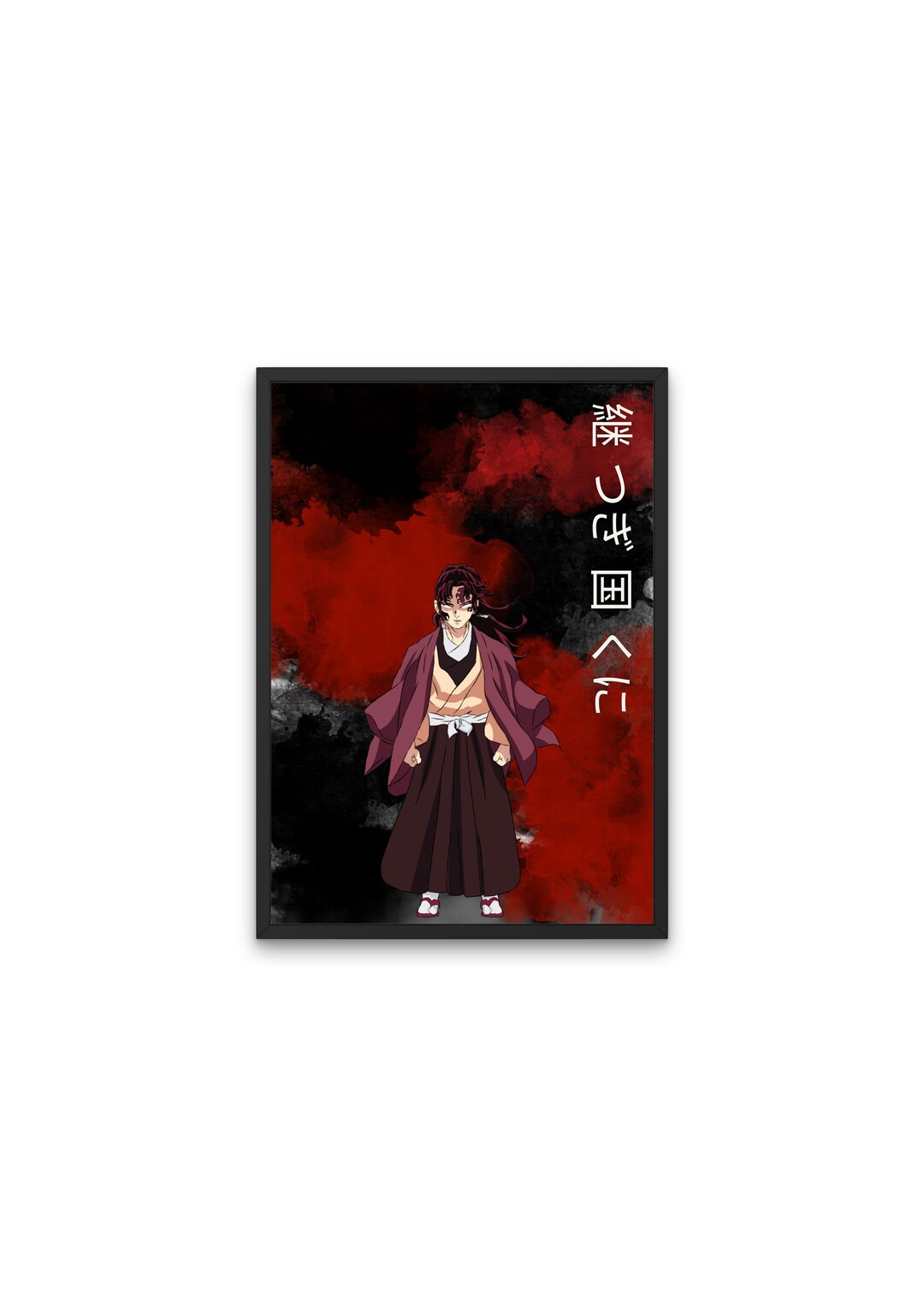 Hand-drawn Yoriichi Tsugikuni Poster Demon Slayer Art, Sizes A6-A1 ...