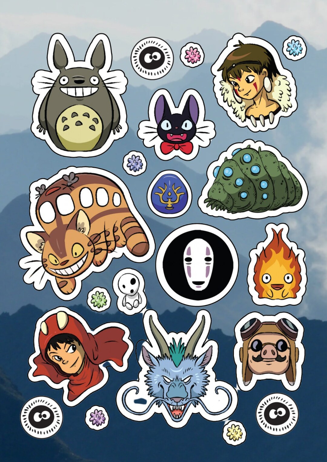 Hand-drawn Studio Ghibli Stickers Stickers Studio Ghibli Art, Free ...