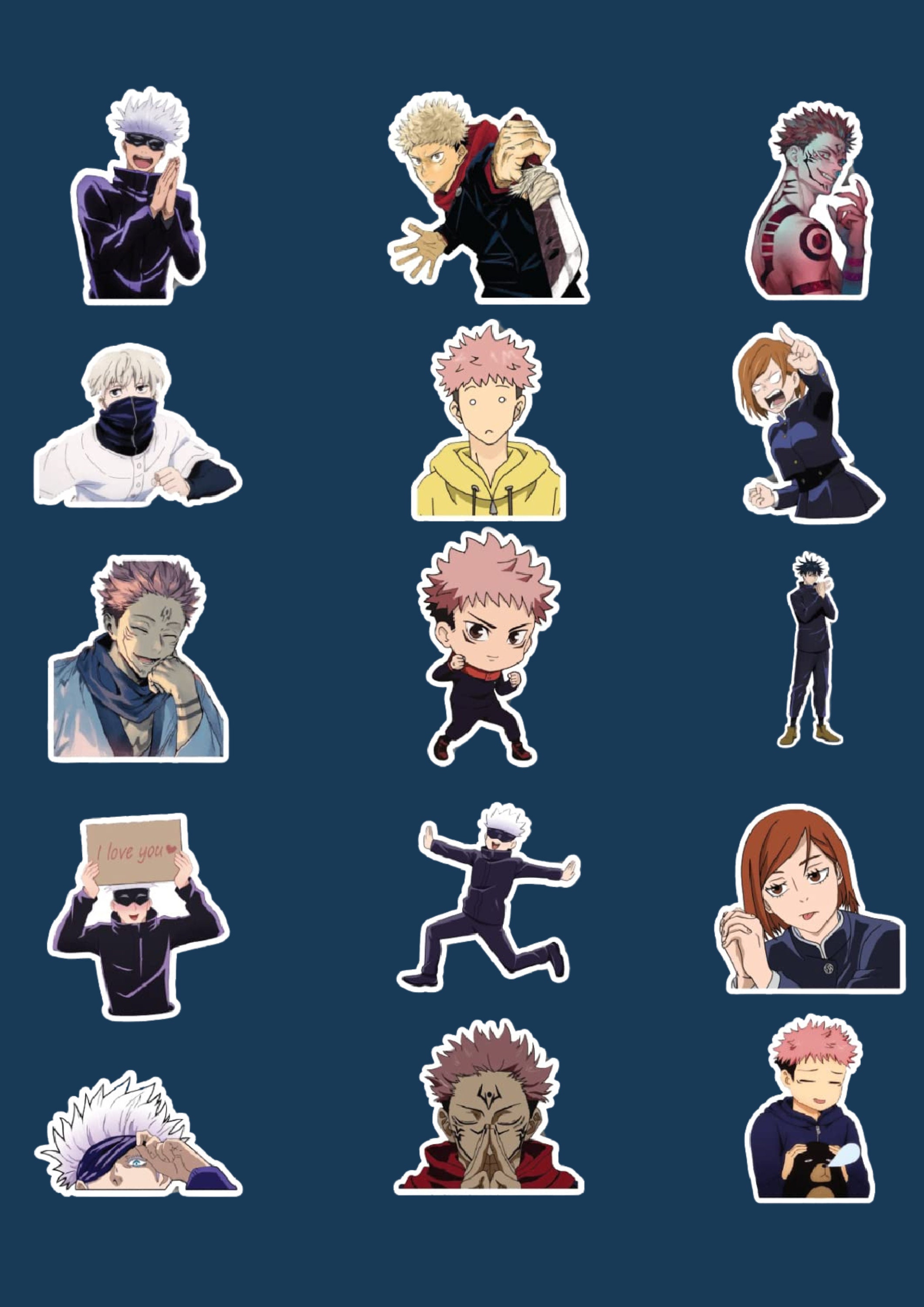 Hand Drawn Jujutsu Kaisen Stickers Jujutsu Kaisen Art Free Shipping High Quality Paper Etsy