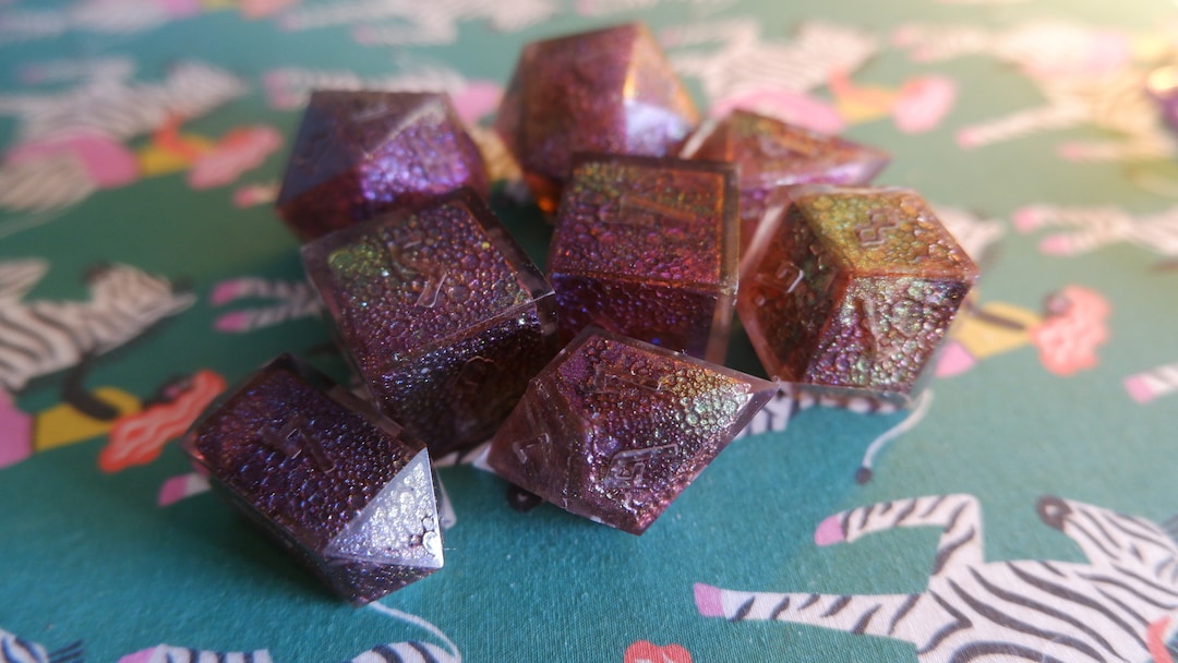 Dragon Skin Polyhedral Dice for D&D and TTRPGS - Etsy